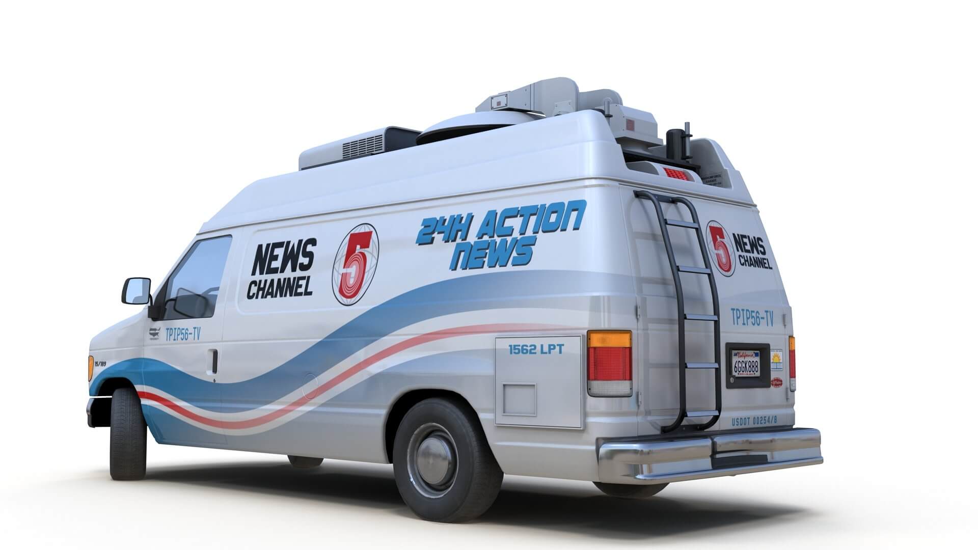 American Generic News Van - 3D Model by Veaceslav Condraciuc