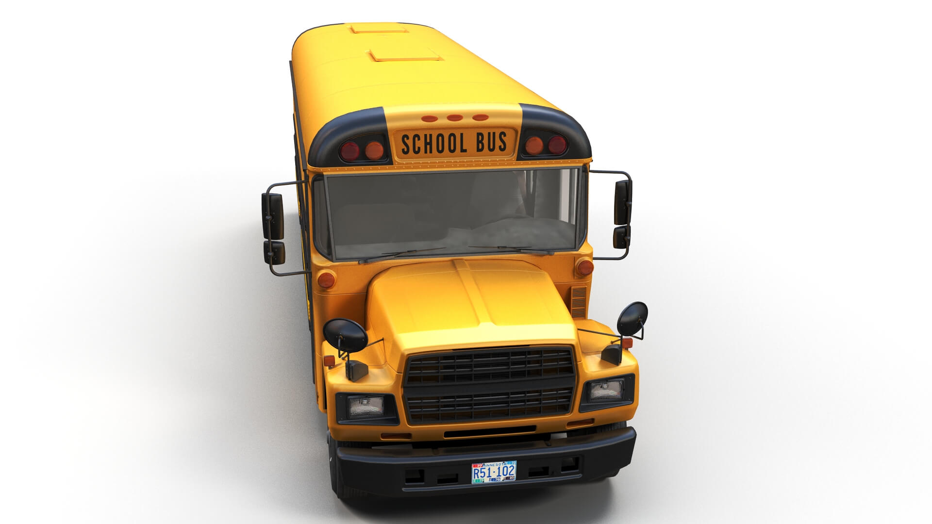 American Generic School Mid Bus - 3D Model by Veaceslav Condraciuc