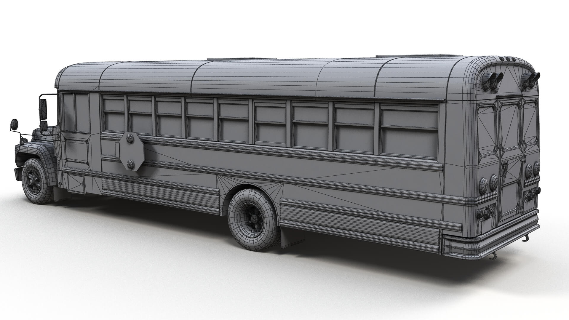 American Generic School Mid Bus - 3D Model by Veaceslav Condraciuc