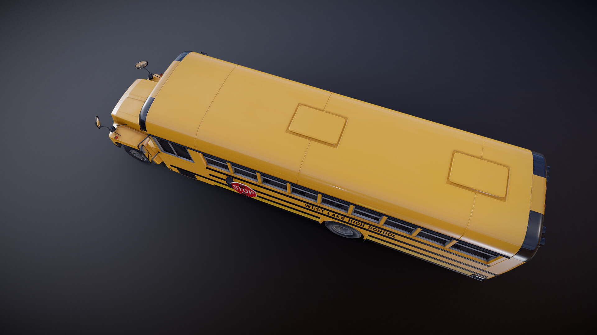 American Generic School Mid Bus - 3D Model by Veaceslav Condraciuc