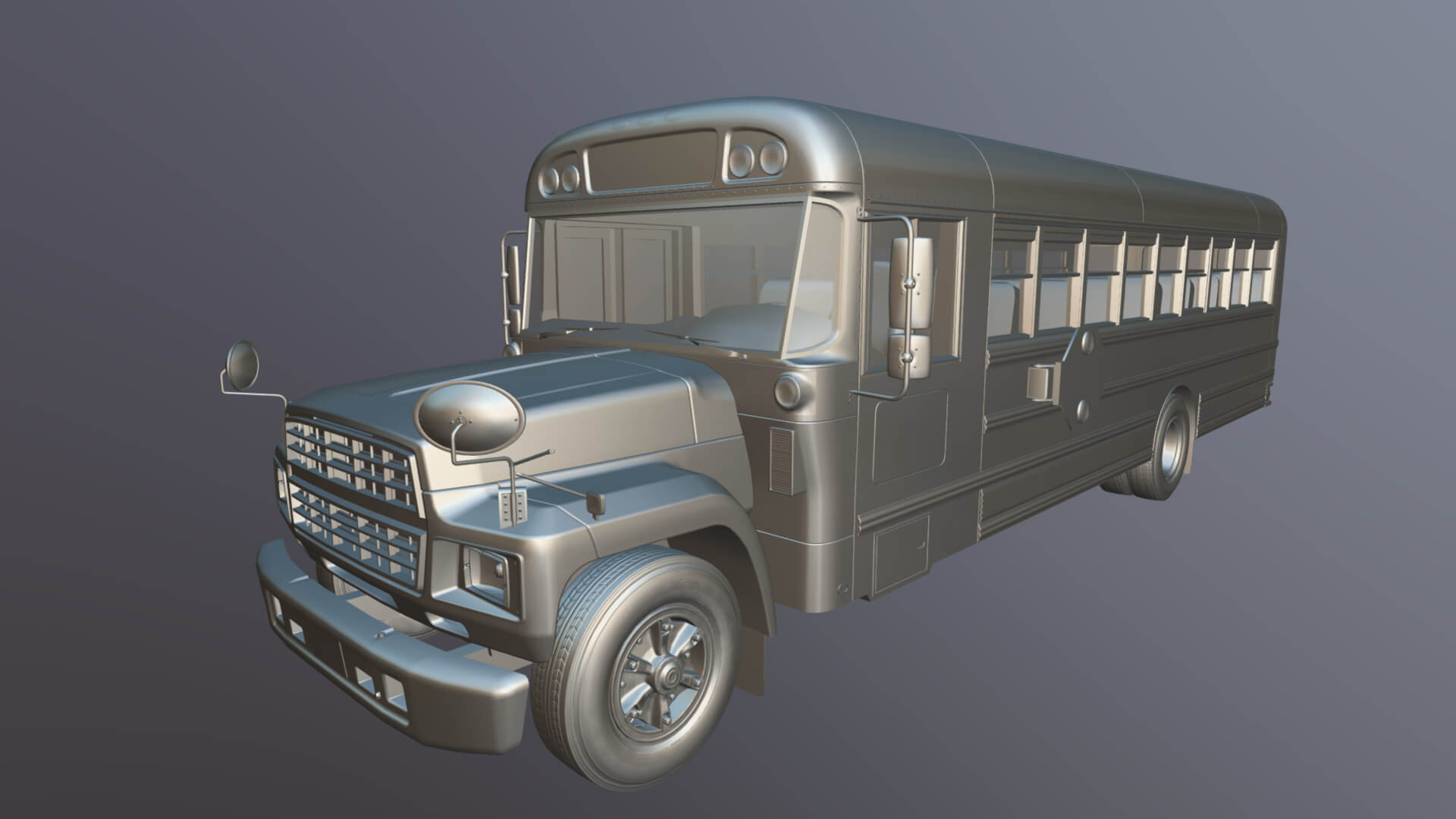 American Generic School Mid Bus - 3D Model by Veaceslav Condraciuc