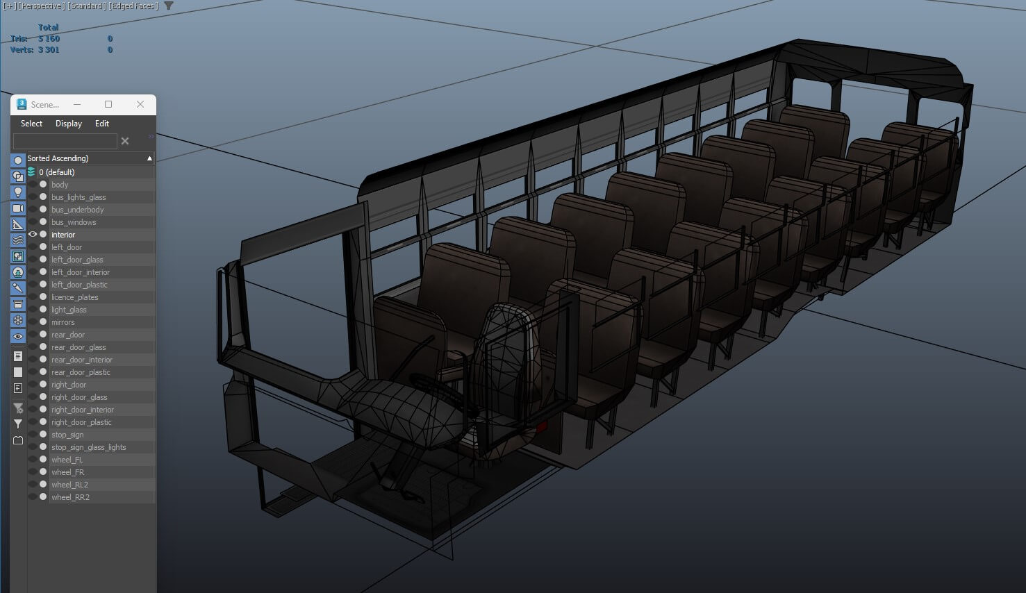 American Generic School Mid Bus - 3D Model by Veaceslav Condraciuc