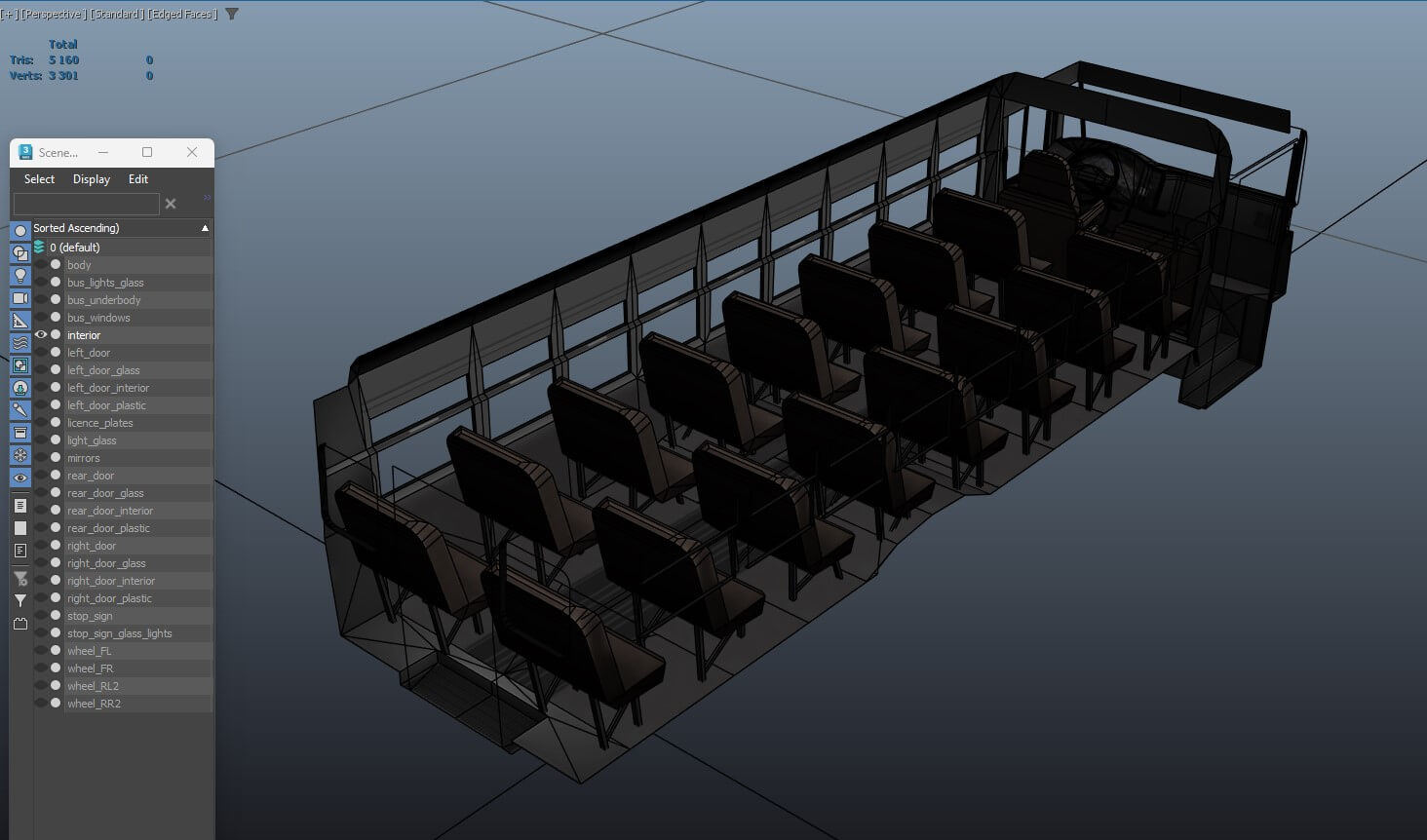 American Generic School Mid Bus - 3D Model by Veaceslav Condraciuc