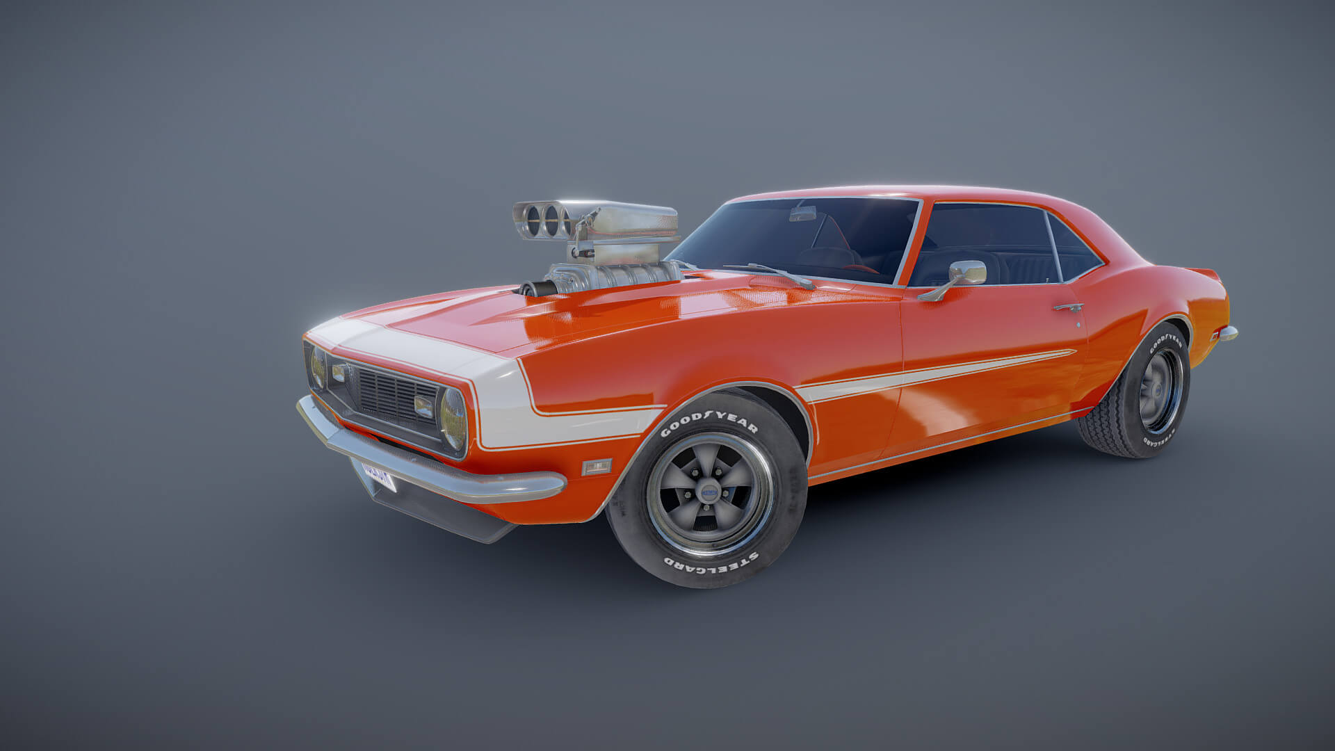 American Muscle Car - 3D Model by Veaceslav Condraciuc
