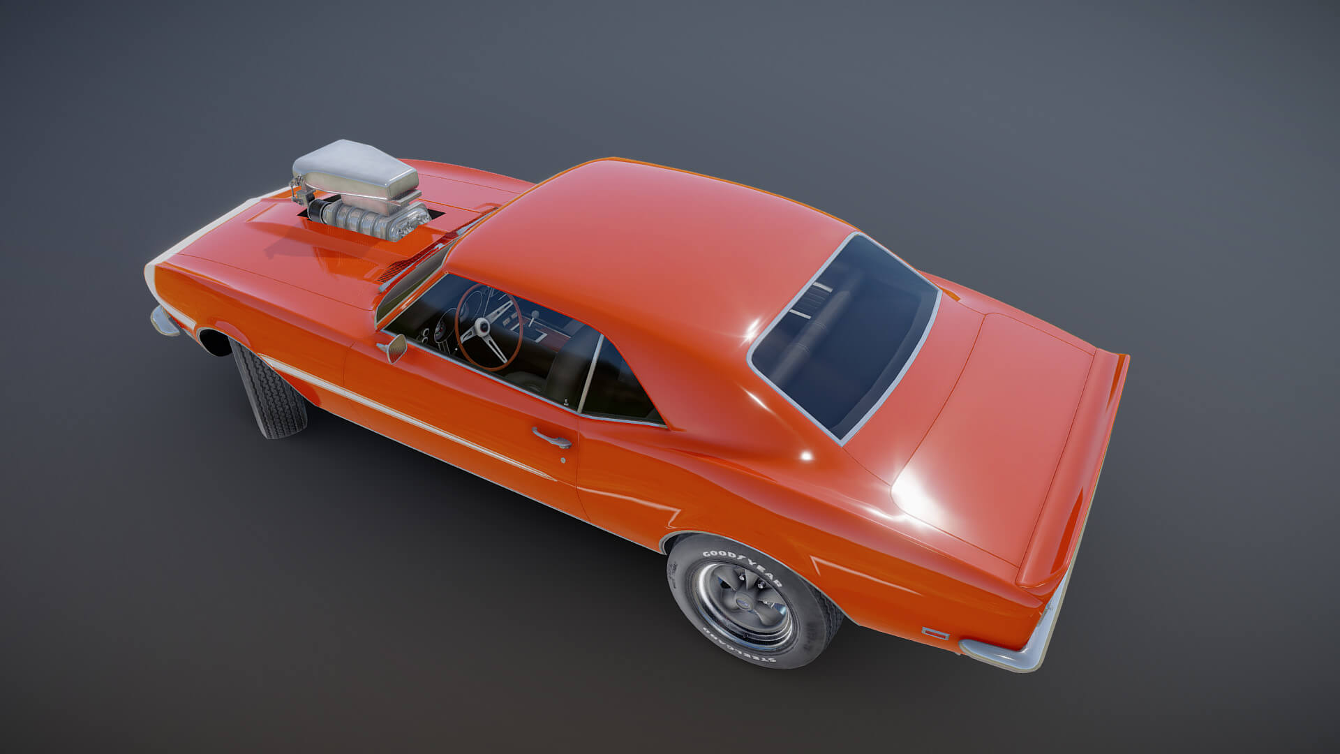 American Muscle Car - 3D Model by Veaceslav Condraciuc