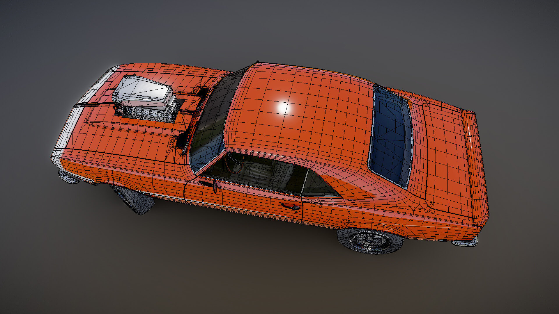 American Muscle Car - 3D Model by Veaceslav Condraciuc