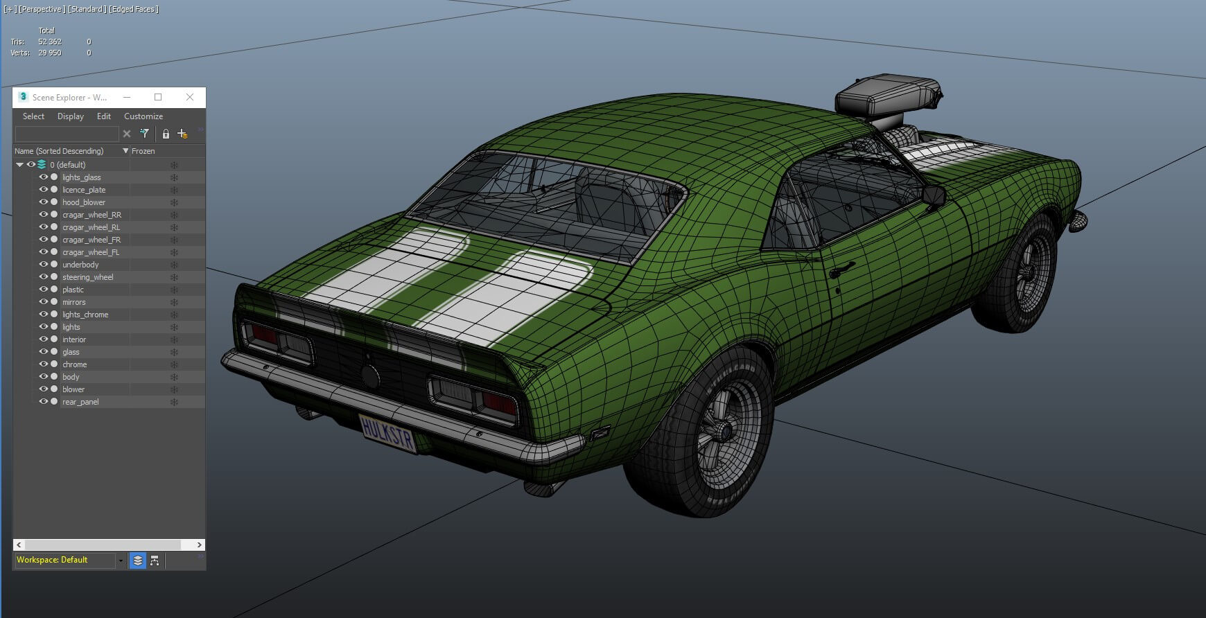 American Muscle Car - 3D Model by Veaceslav Condraciuc