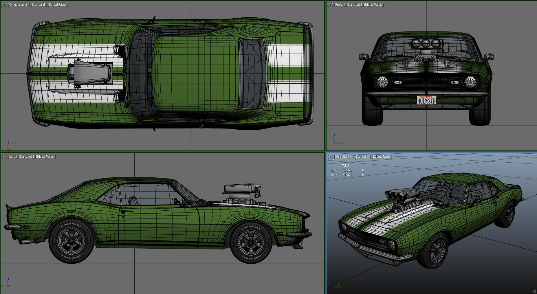 American Muscle Car - 3D Model by Veaceslav Condraciuc