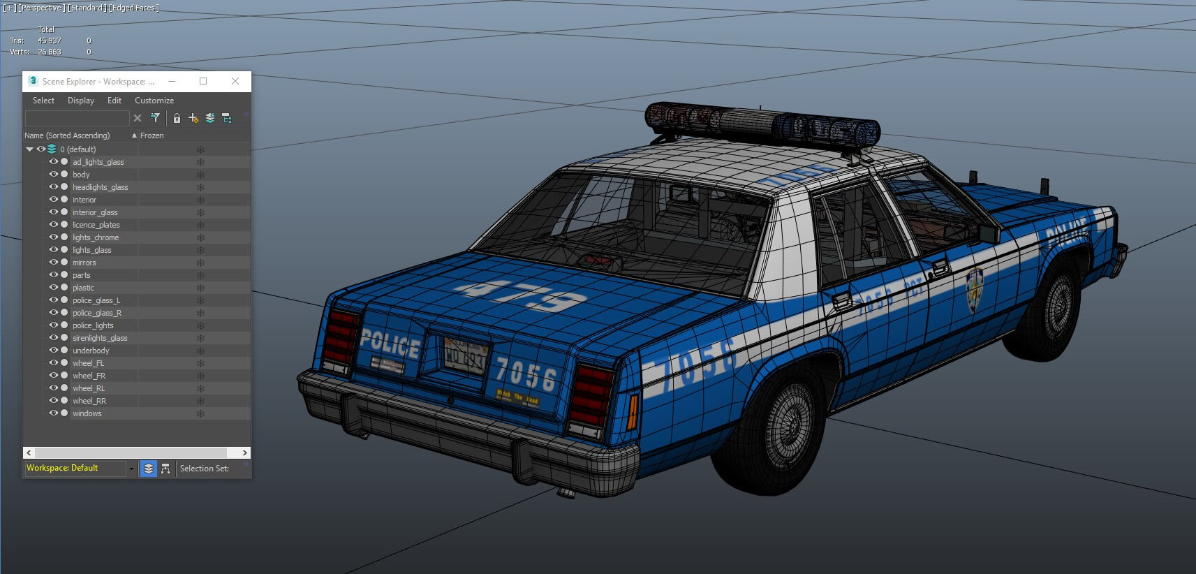American Police Cars - 3D Model by Veaceslav Condraciuc