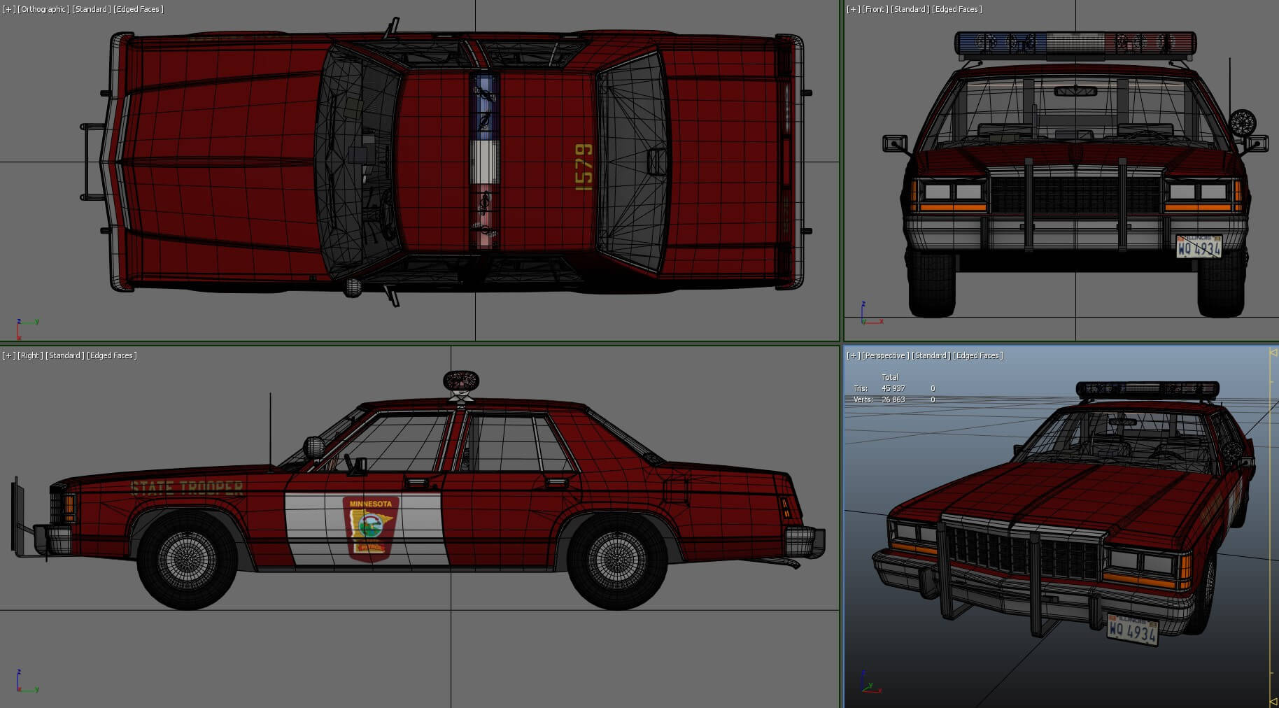 American Police Cars - 3D Model by Veaceslav Condraciuc