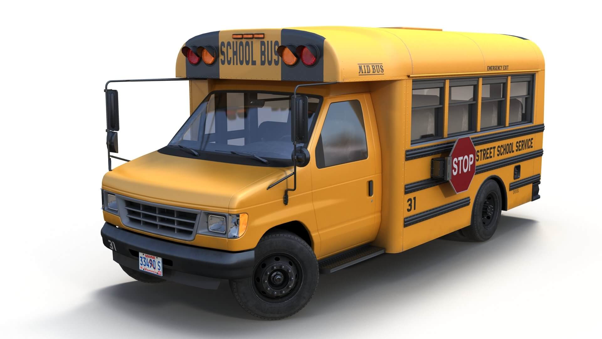 Mid Bus School Bus
