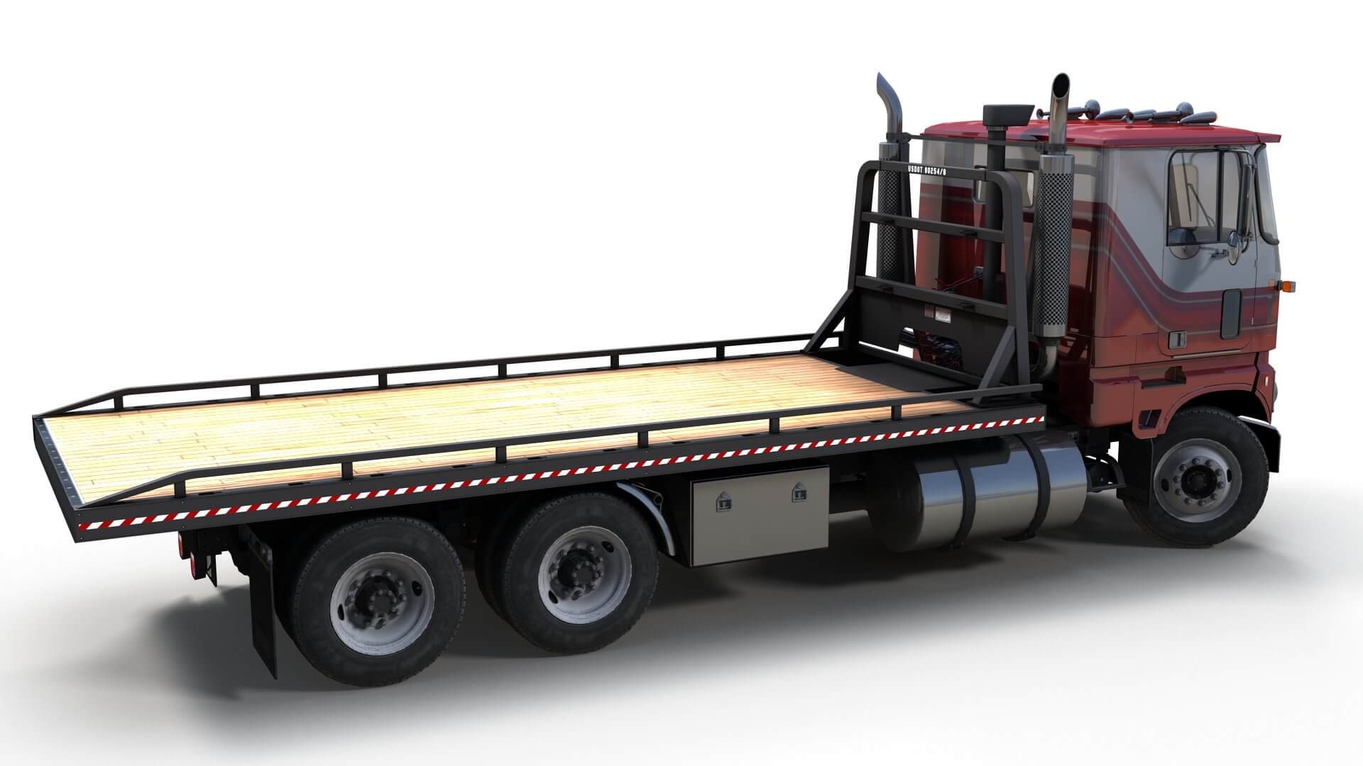 Cab-over Industrial Flatbed Truck 3D Model by Veaceslav Condraciuc