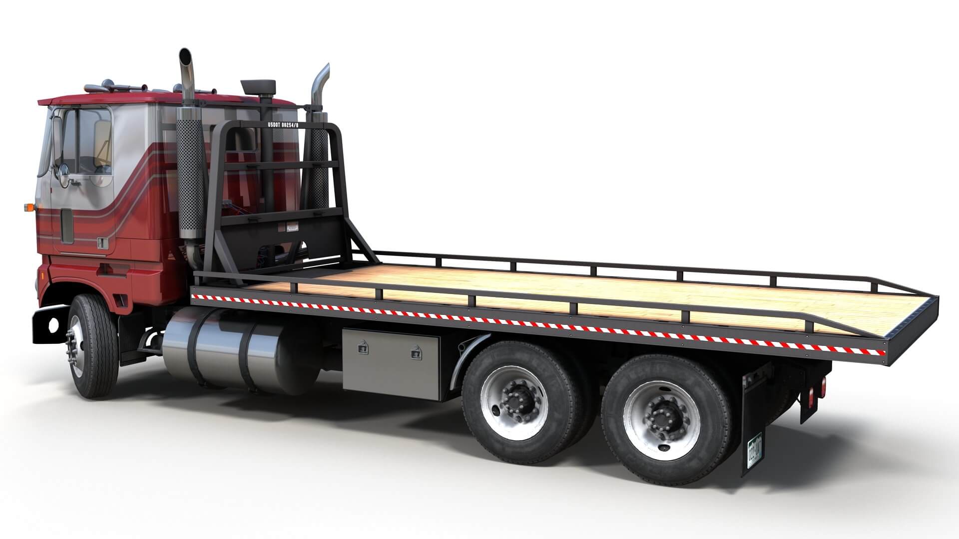 Cab-over Industrial Flatbed Truck 3D Model by Veaceslav Condraciuc