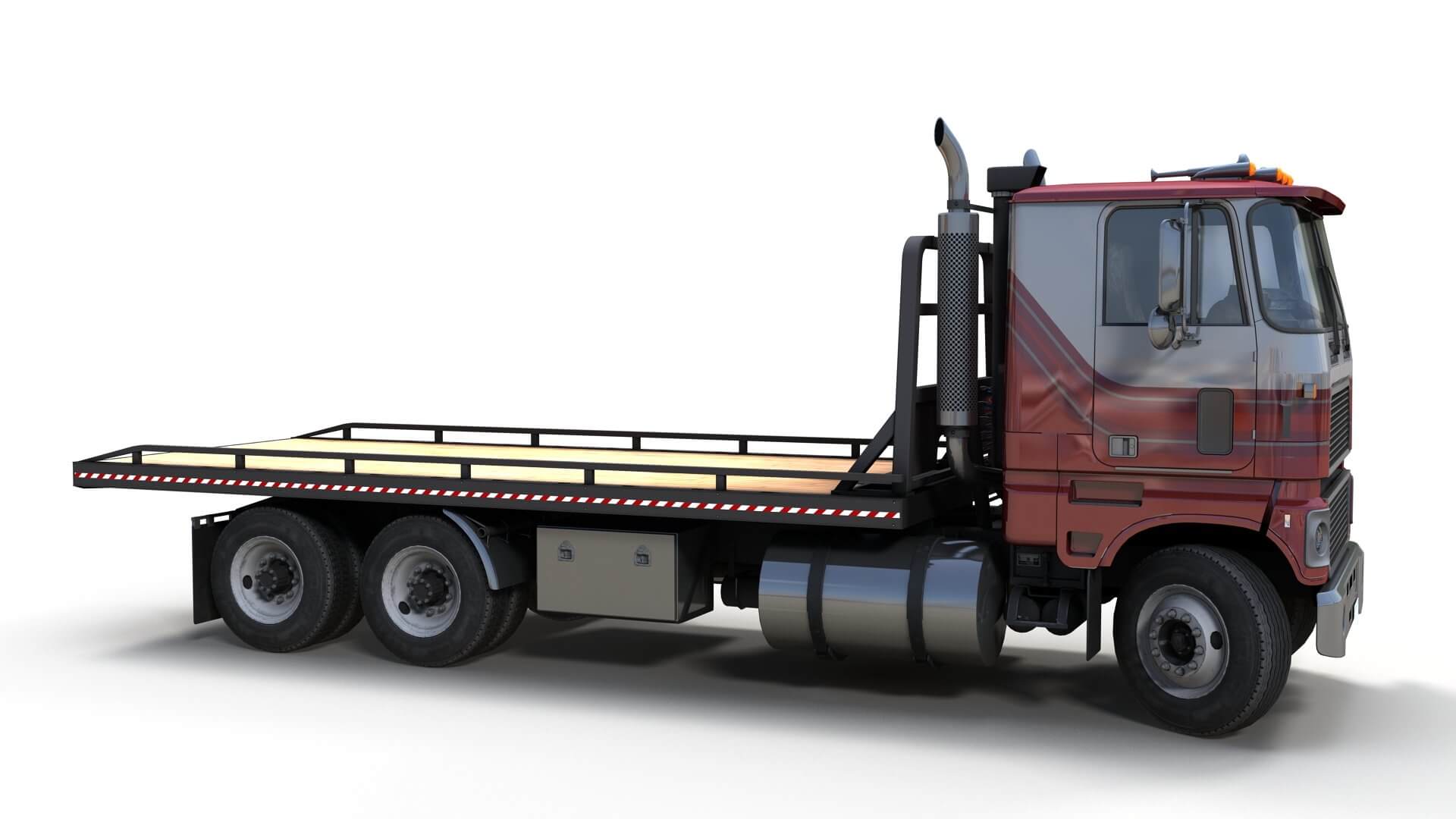 Cab-over Industrial Flatbed Truck 3D Model by Veaceslav Condraciuc