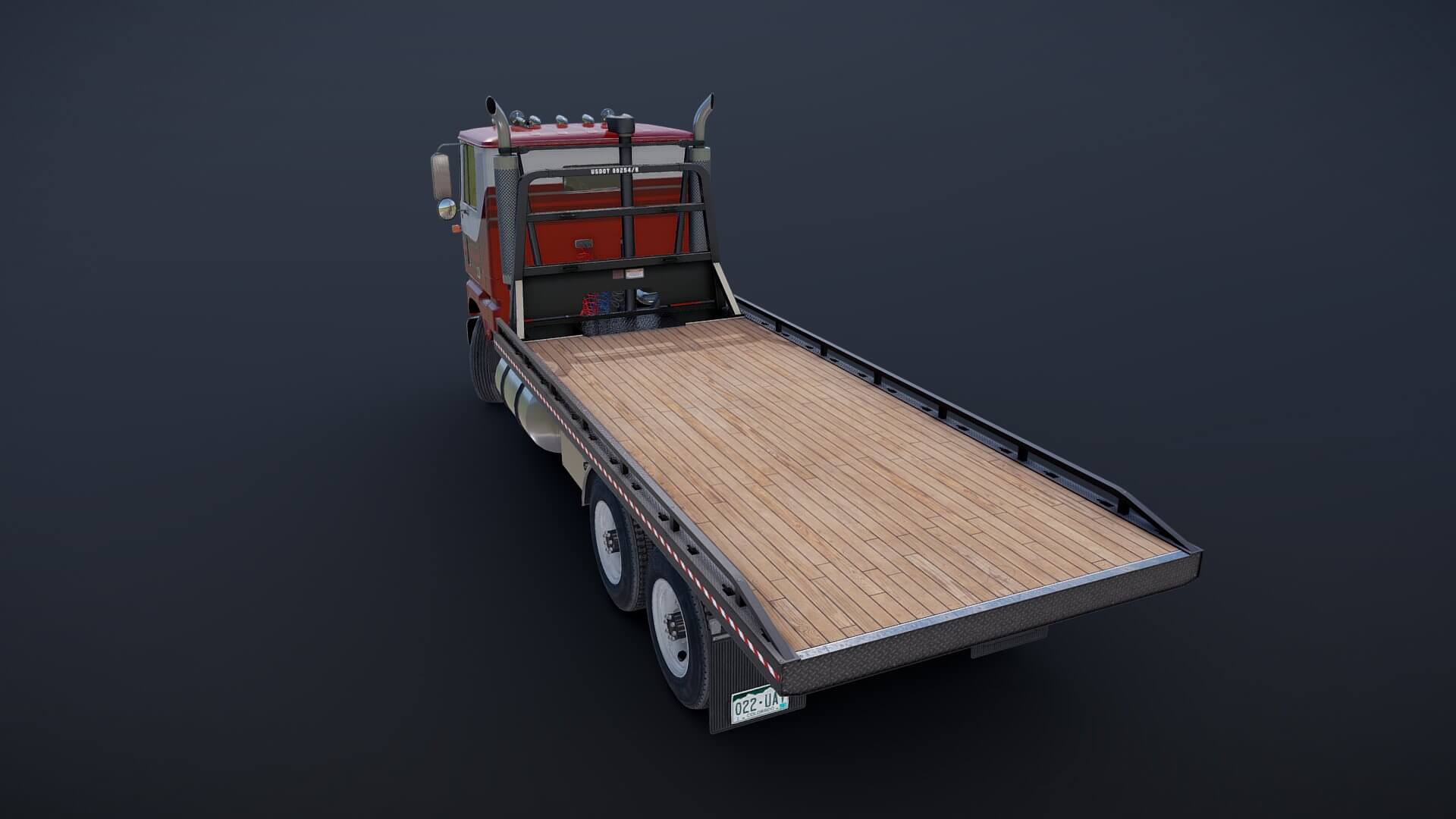 Cab-over Industrial Flatbed Truck 3D Model by Veaceslav Condraciuc