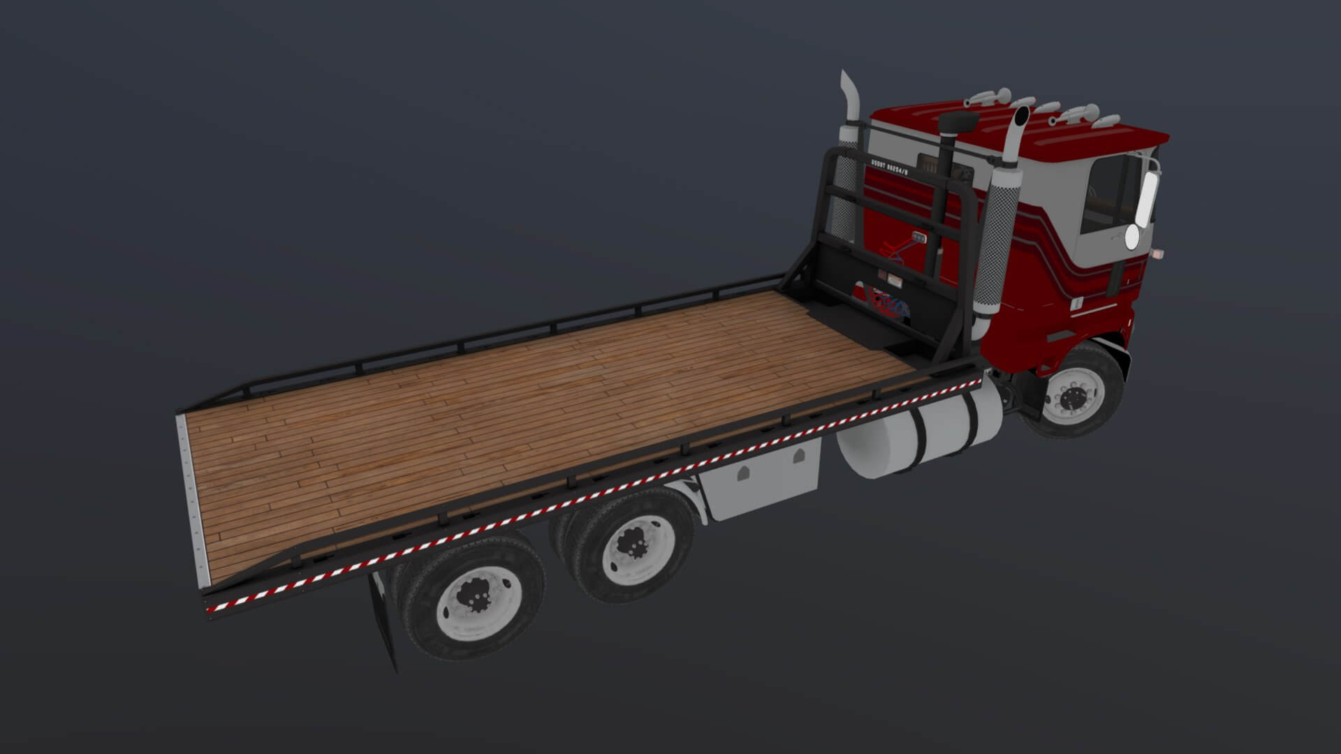 Cab-over Industrial Flatbed Truck 3D Model by Veaceslav Condraciuc