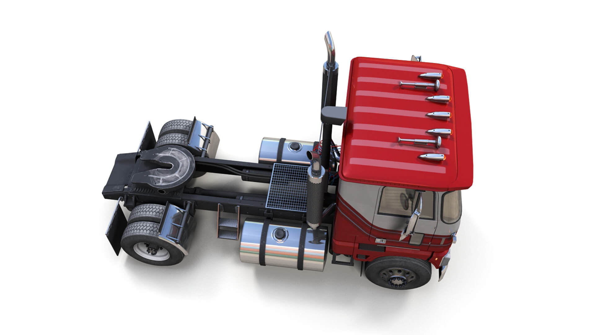 Cabover Single Axle Truck - 3D Model by Veaceslav Condraciuc