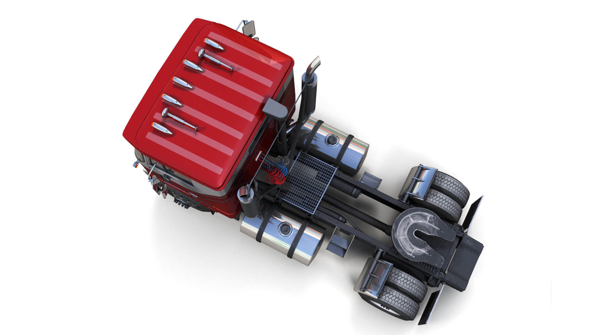 Cabover Single Axle Truck - 3D Model by Veaceslav Condraciuc