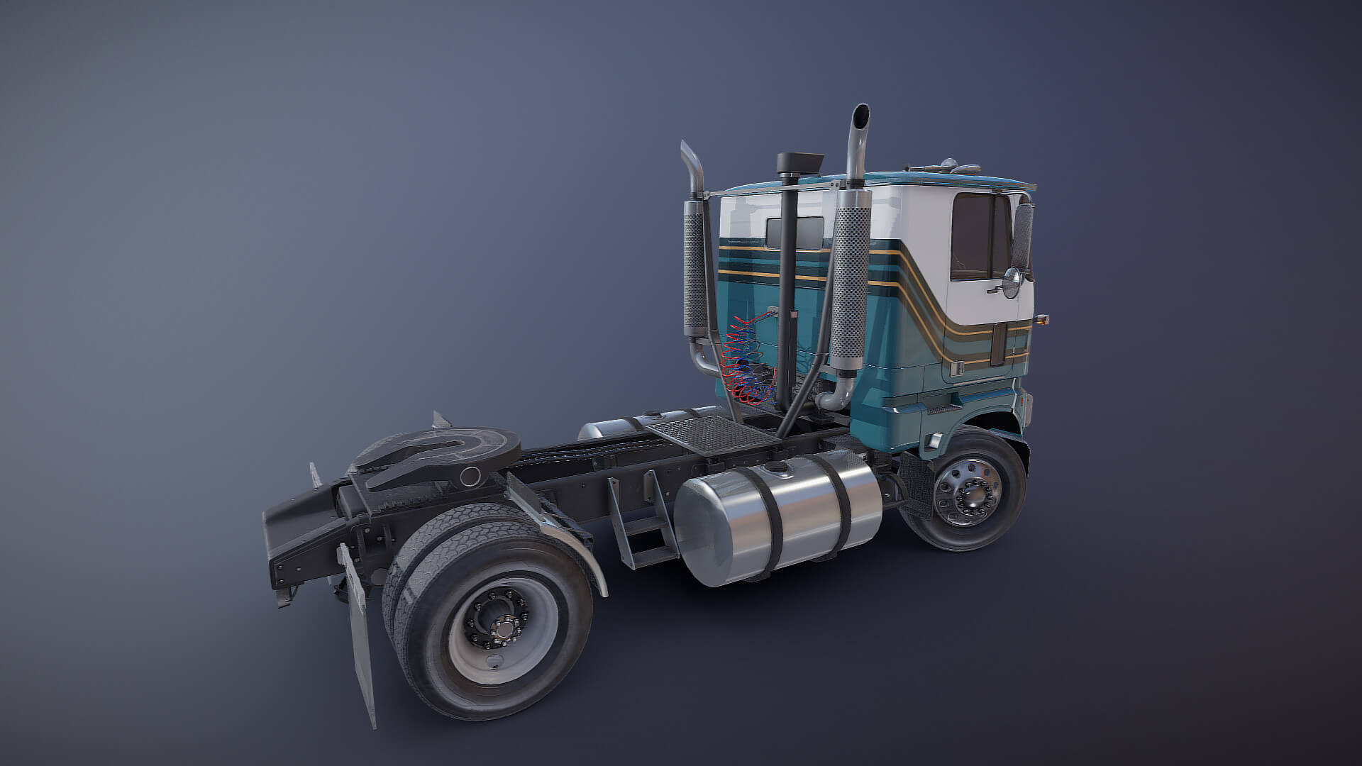 Cabover Single Axle Truck - 3D Model by Veaceslav Condraciuc