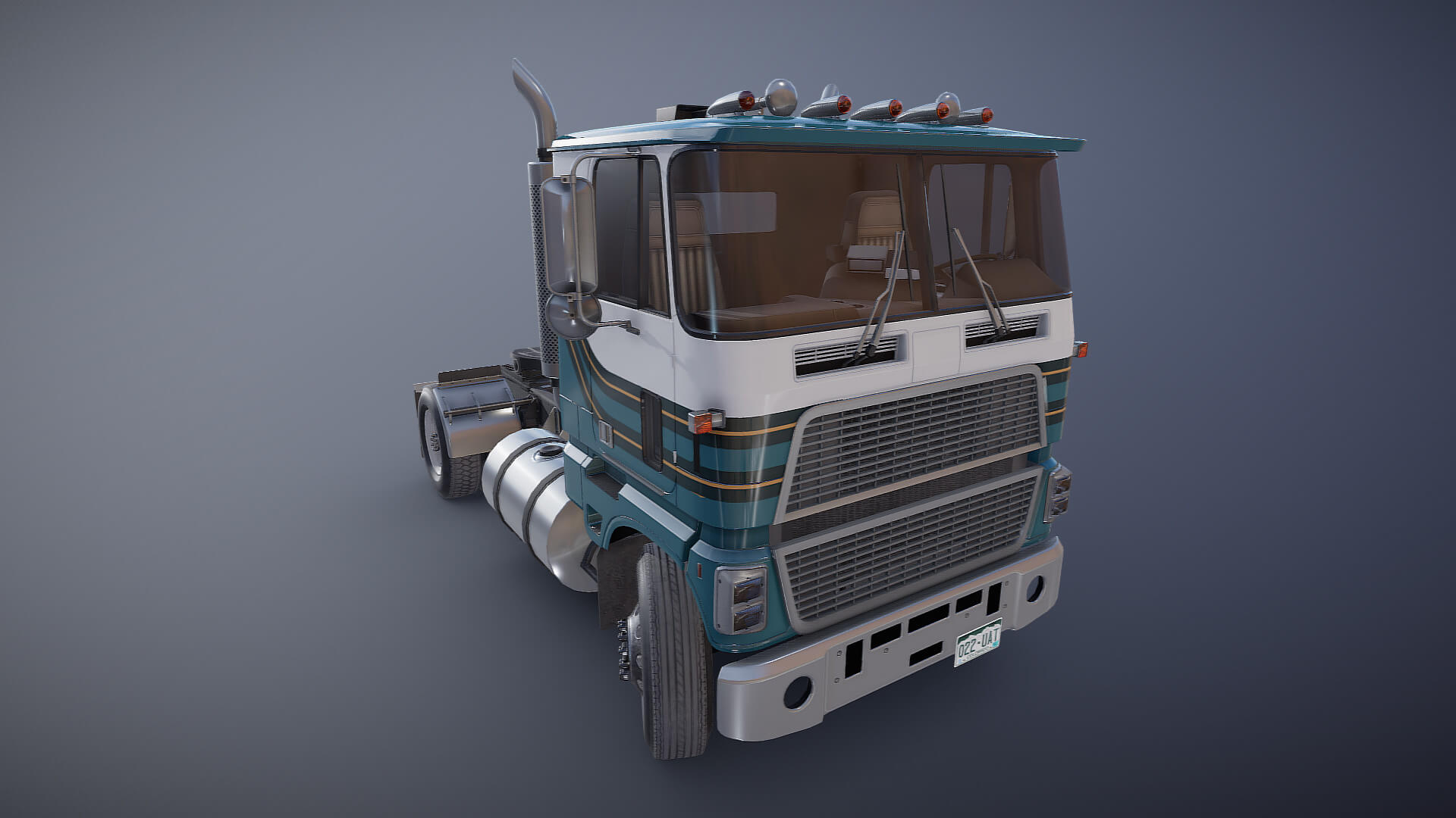 Cabover Single Axle Truck - 3D Model by Veaceslav Condraciuc