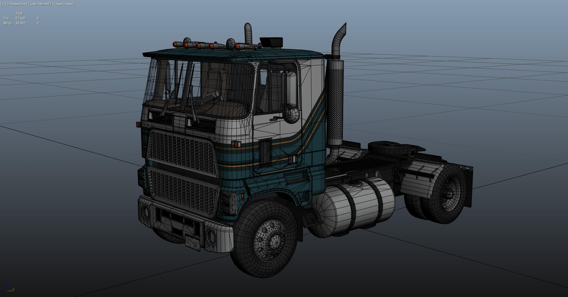 Cabover Single Axle Truck - 3D Model by Veaceslav Condraciuc