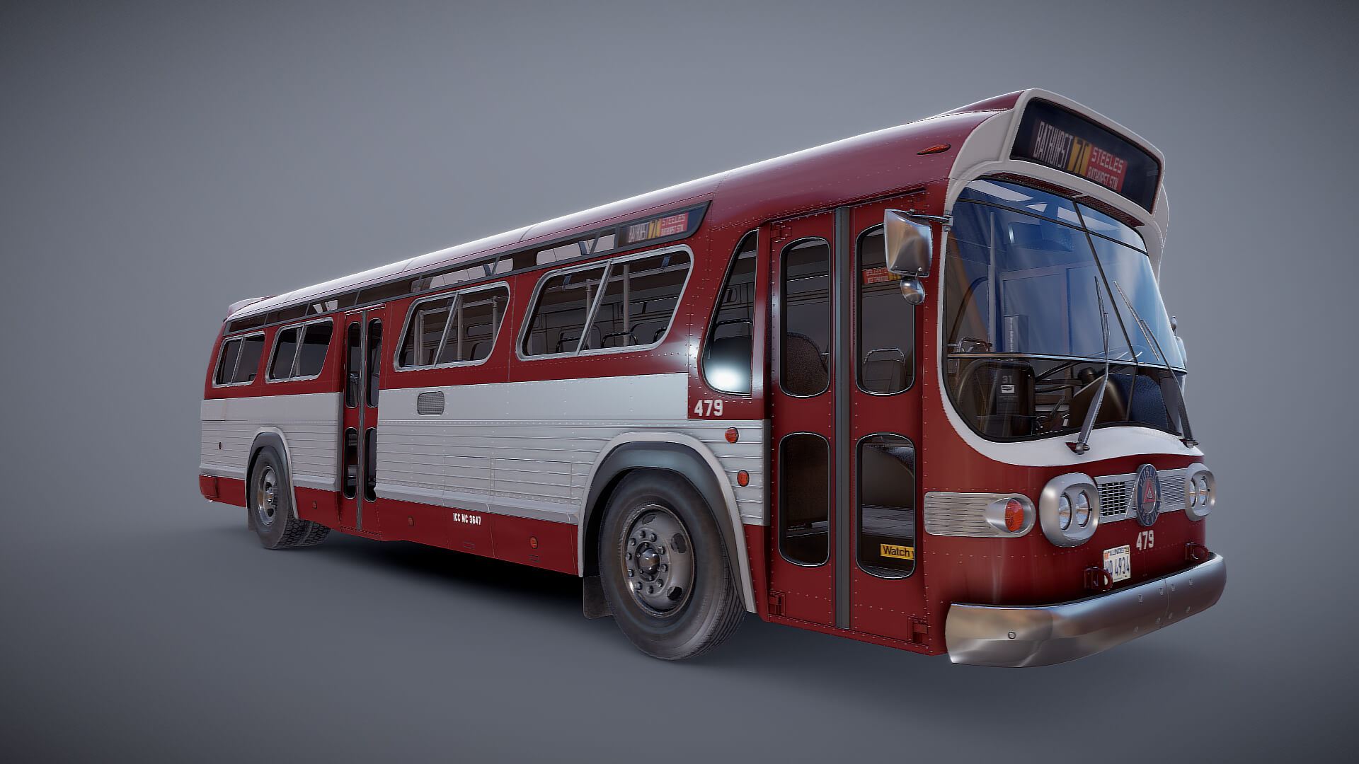 Vintage City Bus - 3D Model by Veaceslav Condraciuc