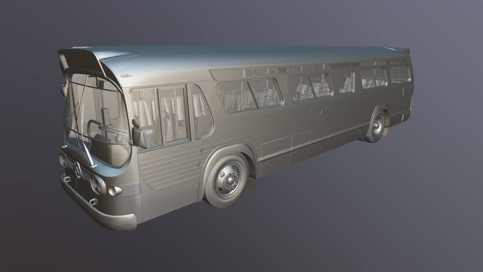 Vintage City Bus - 3D Model by Veaceslav Condraciuc
