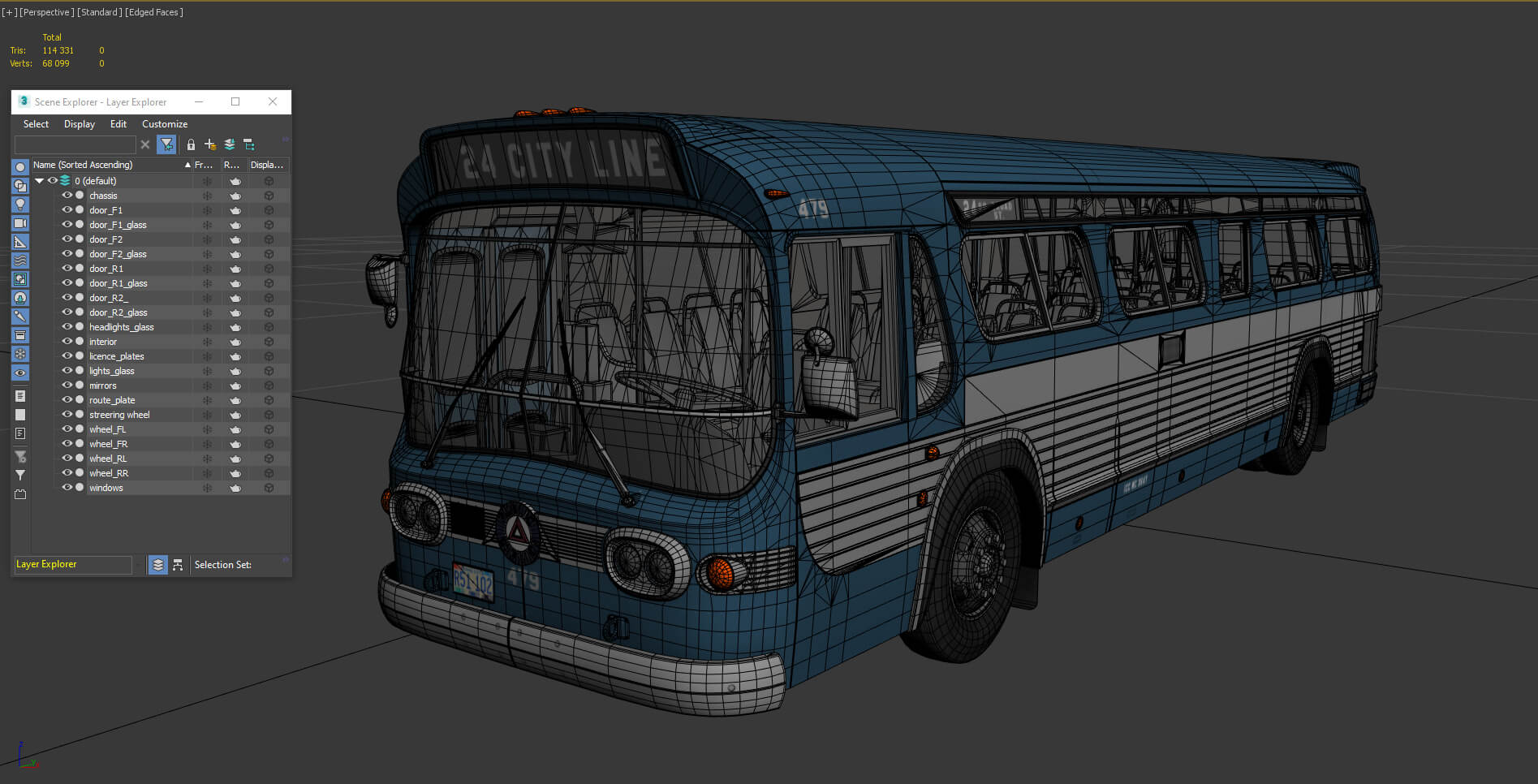 Vintage City Bus - 3D Model by Veaceslav Condraciuc