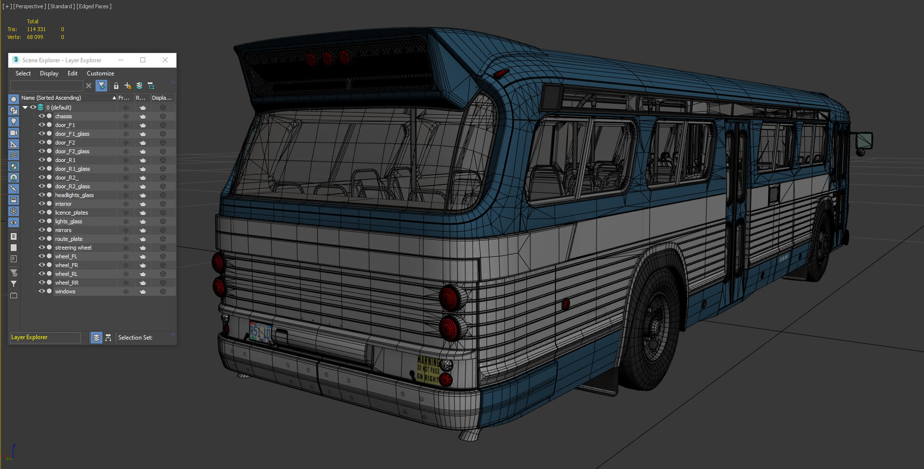 Vintage City Bus - 3D Model by Veaceslav Condraciuc