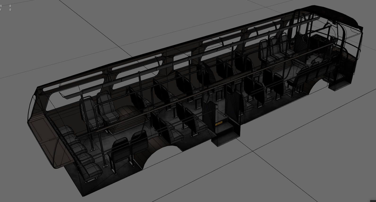 Vintage City Bus - 3D Model by Veaceslav Condraciuc