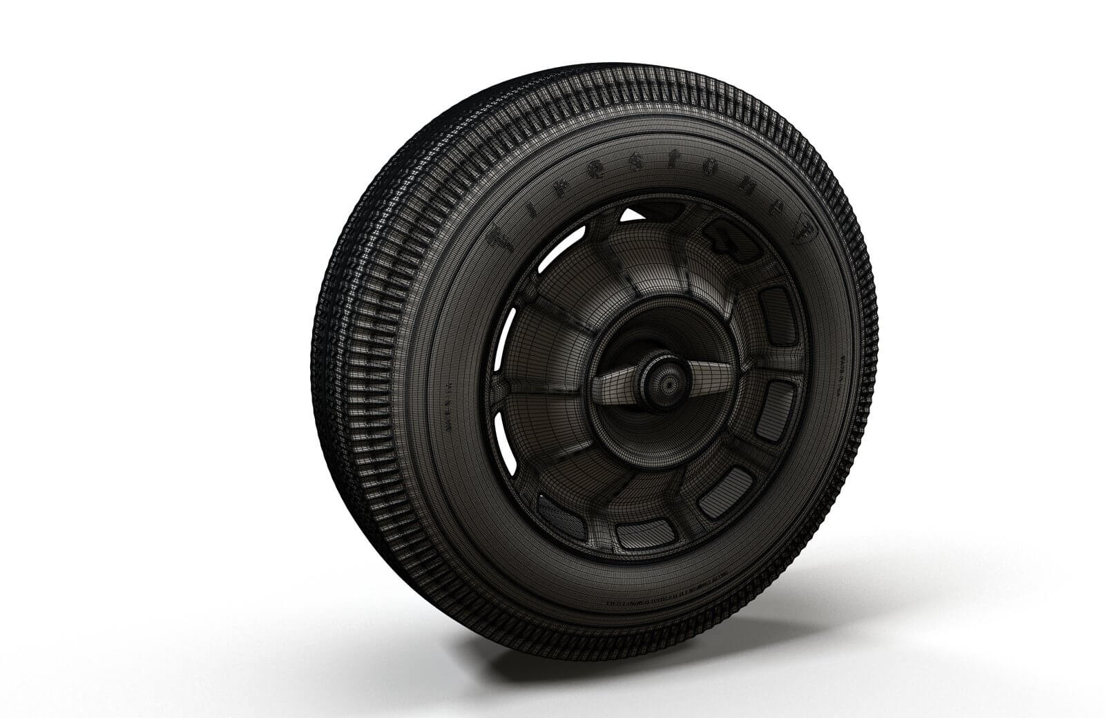 Classic Car Wheel - 3D Model by Veaceslav Condraciuc