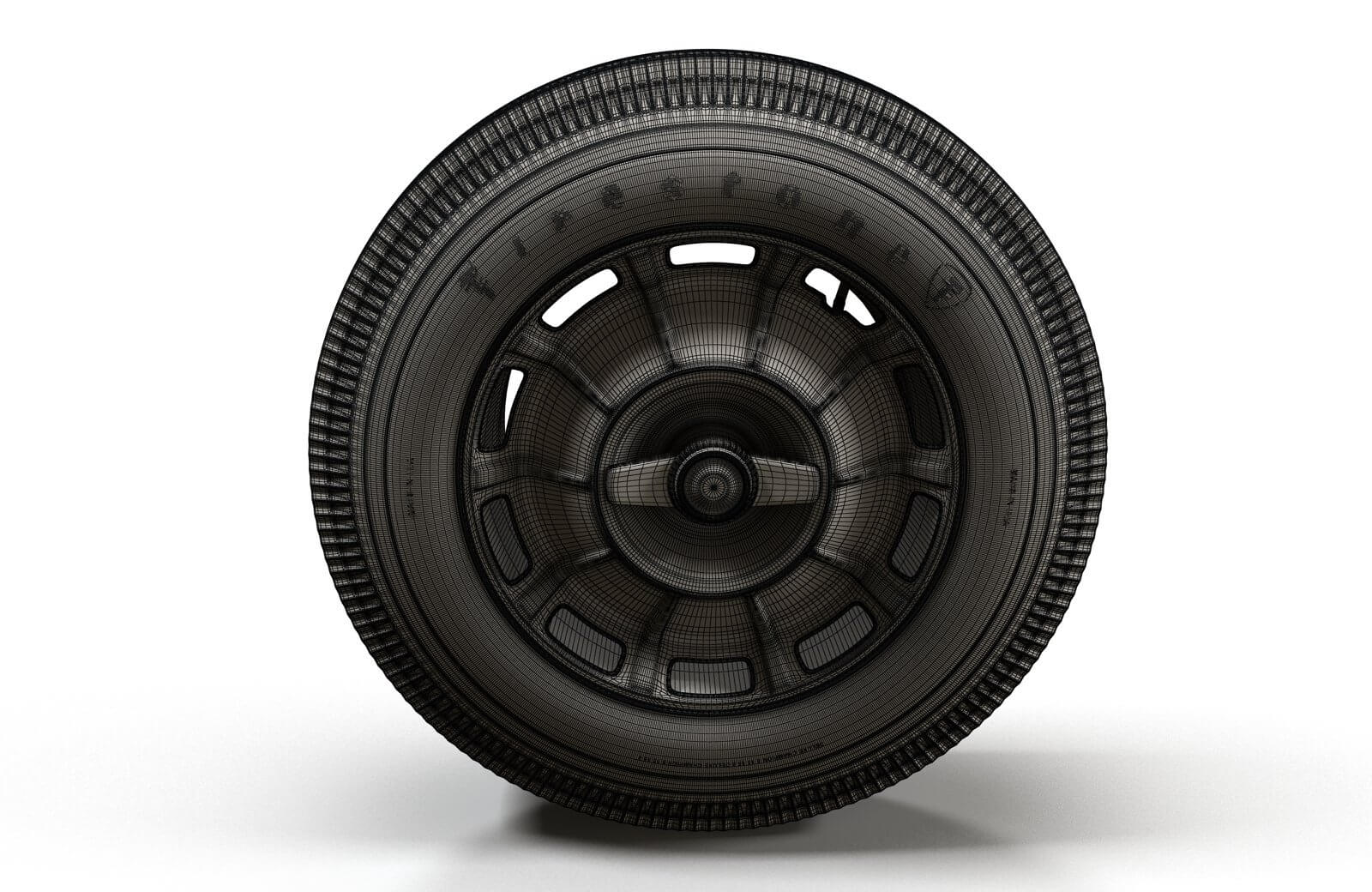 Classic Car Wheel - 3D Model by Veaceslav Condraciuc