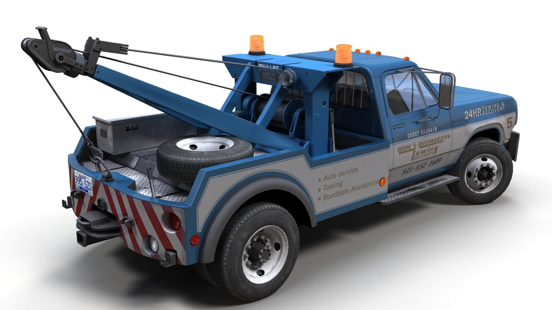Classic Wrecker Tow Truck - 3D Model by Veaceslav Condraciuc