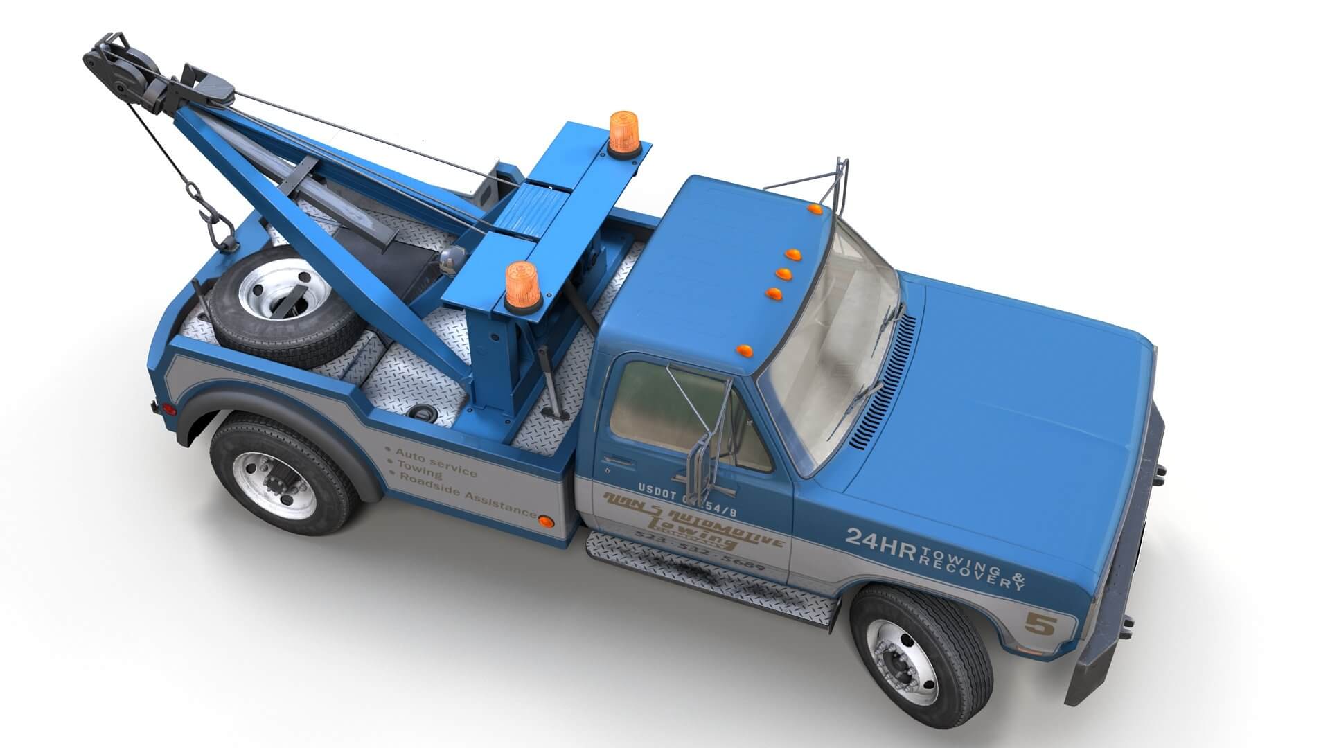 Classic Wrecker Tow Truck - 3D Model by Veaceslav Condraciuc