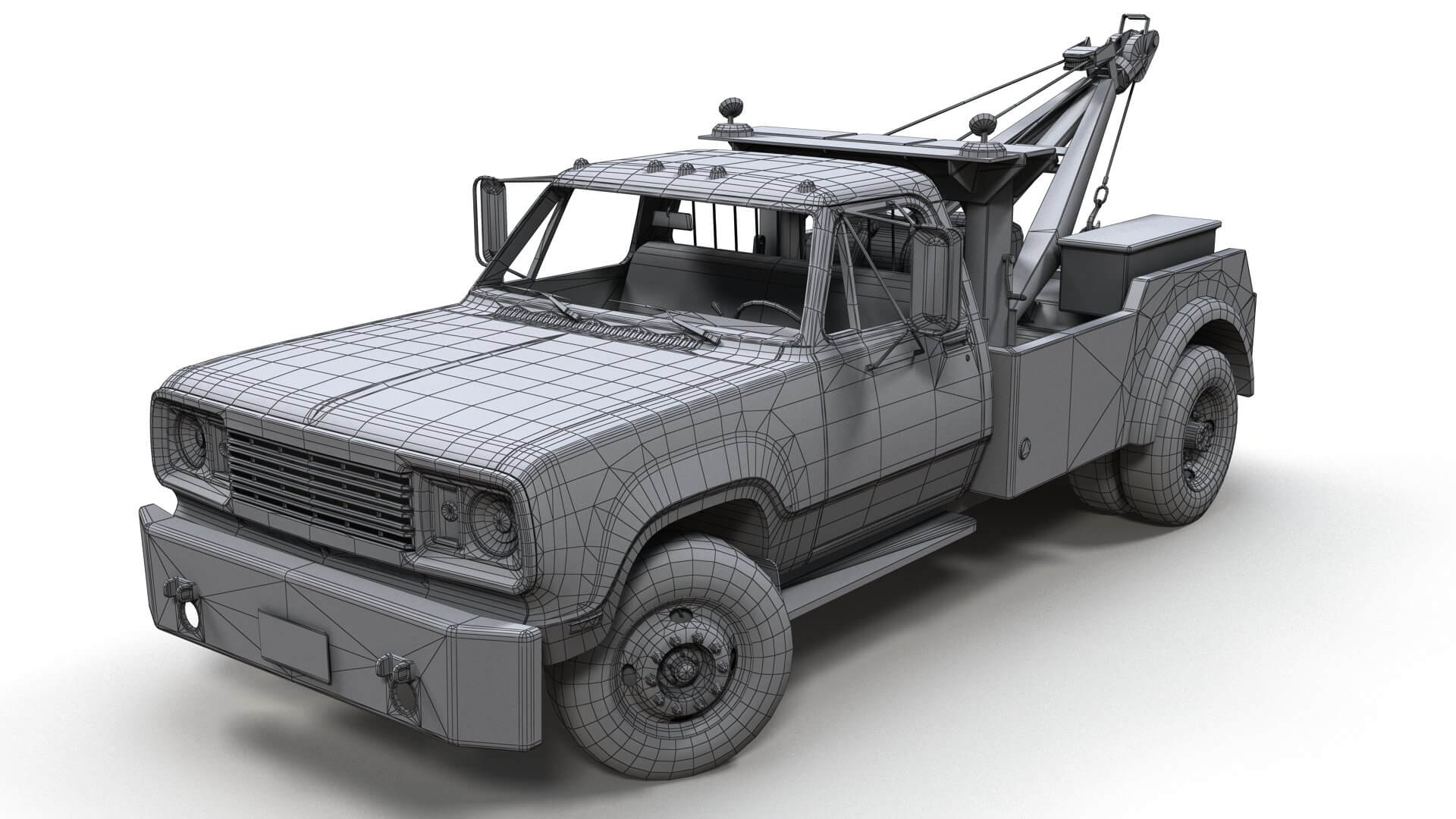 Classic Wrecker Tow Truck - 3D Model by Veaceslav Condraciuc