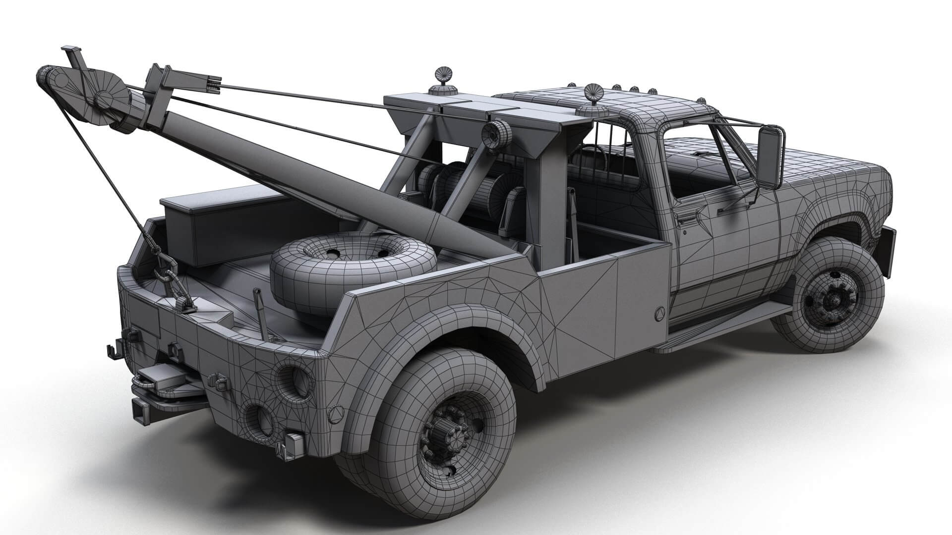 Classic Wrecker Tow Truck - 3D Model by Veaceslav Condraciuc