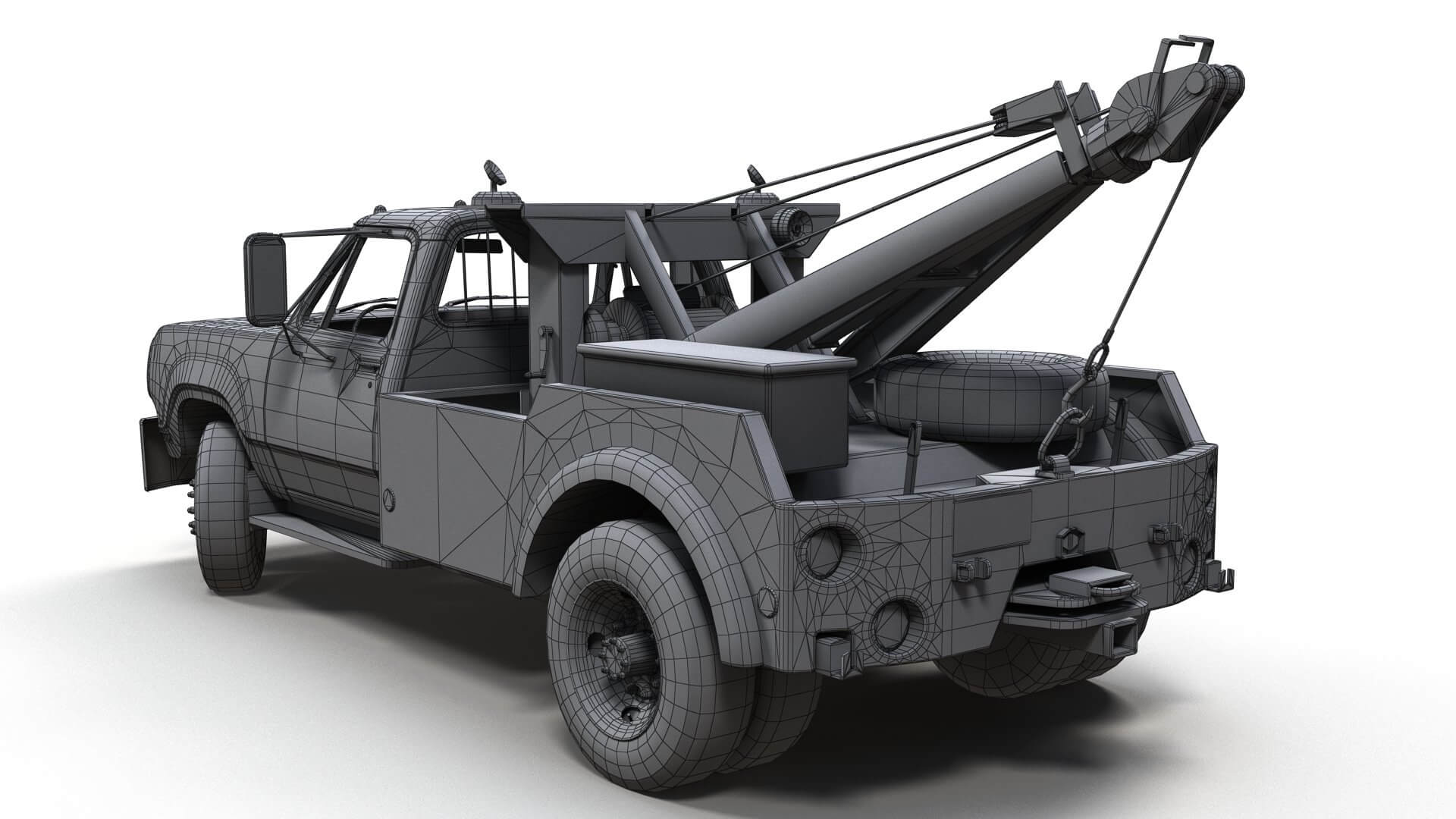 Classic Wrecker Tow Truck - 3D Model by Veaceslav Condraciuc