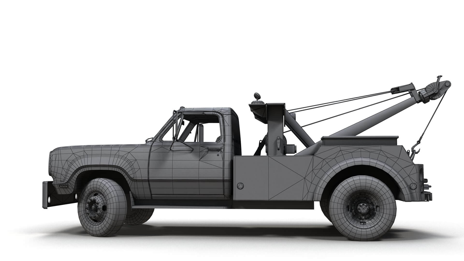 Classic Wrecker Tow Truck - 3D Model by Veaceslav Condraciuc