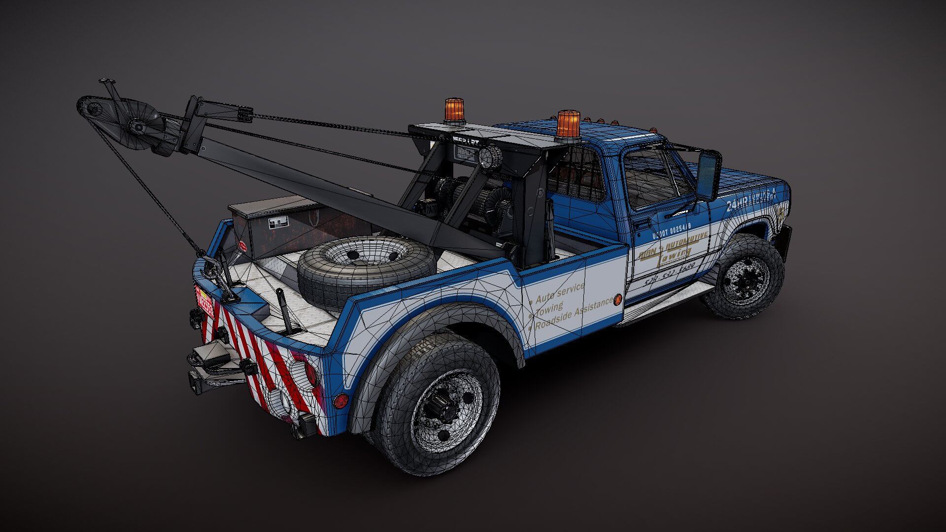 Classic Wrecker Tow Truck - 3D Model by Veaceslav Condraciuc