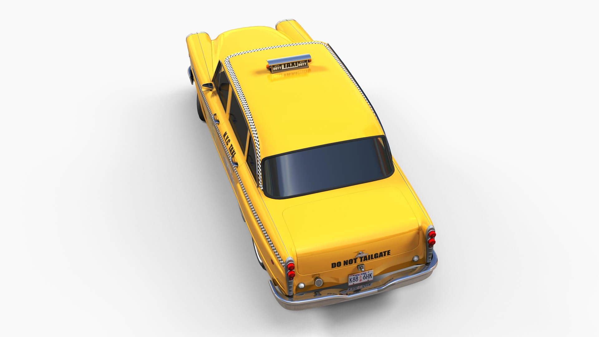 Classic Yellow Cab Taxi - 3D Model by Veaceslav Condraciuc