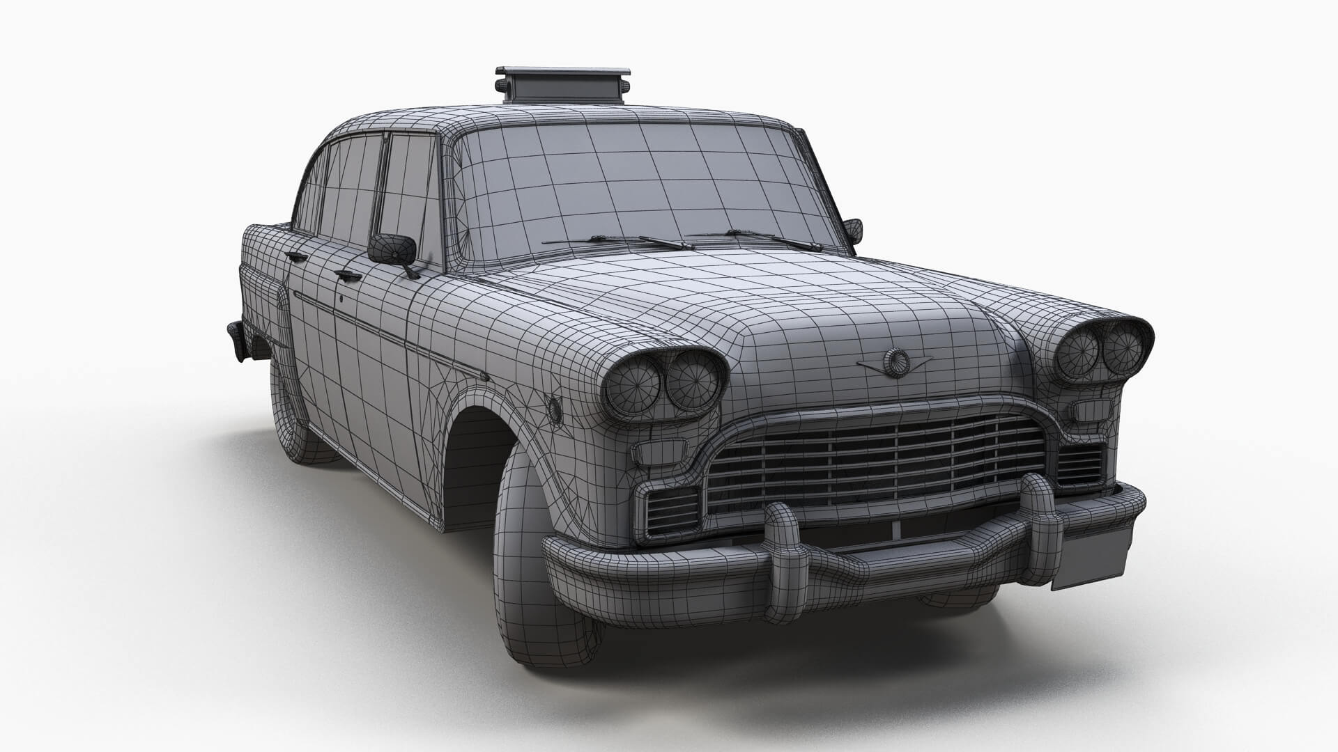 Classic Yellow Cab Taxi - 3D Model by Veaceslav Condraciuc