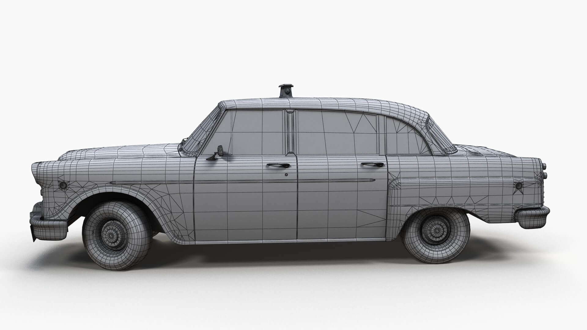 Classic Yellow Cab Taxi - 3D Model by Veaceslav Condraciuc