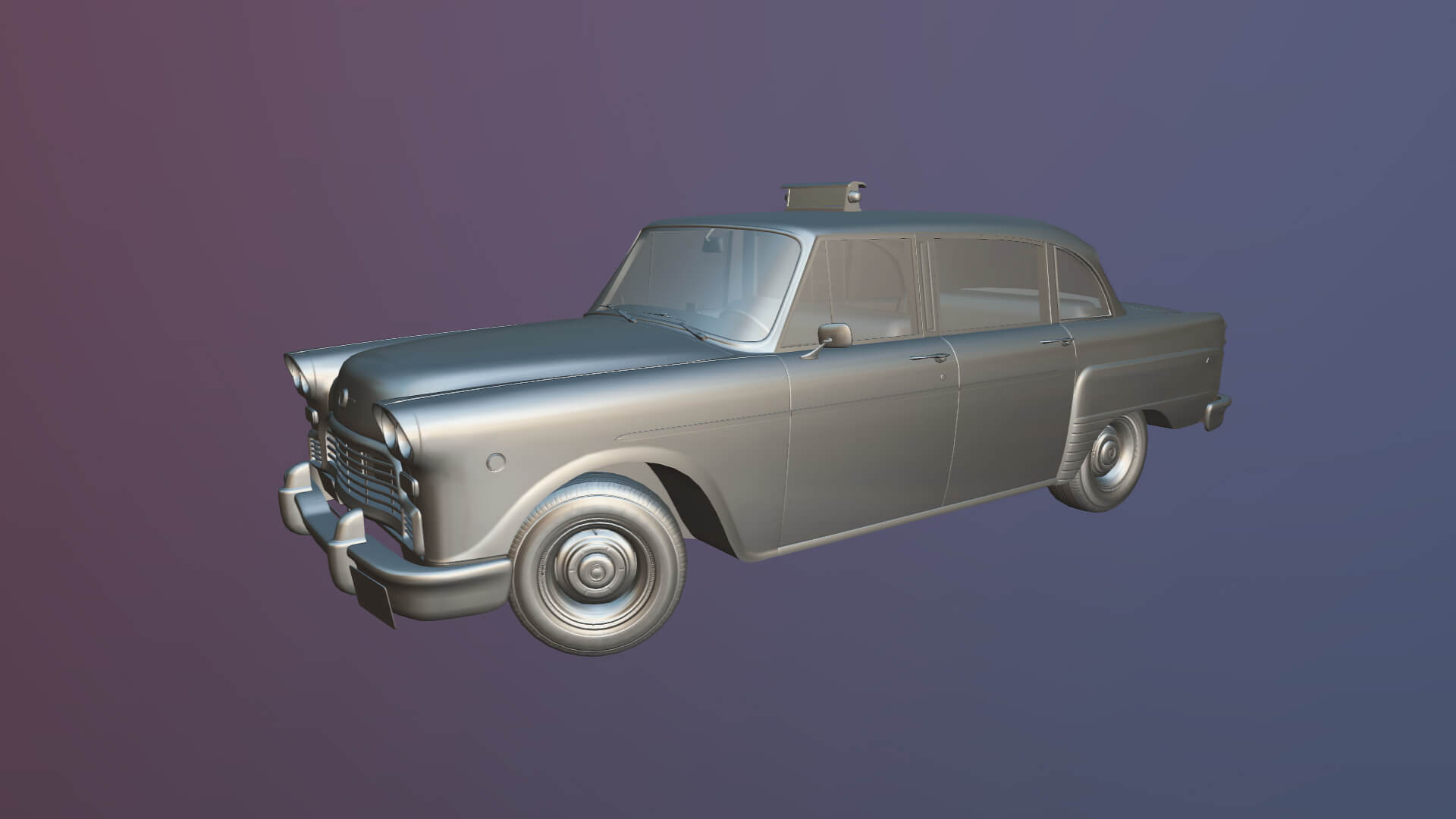 Classic Yellow Cab Taxi - 3D Model by Veaceslav Condraciuc