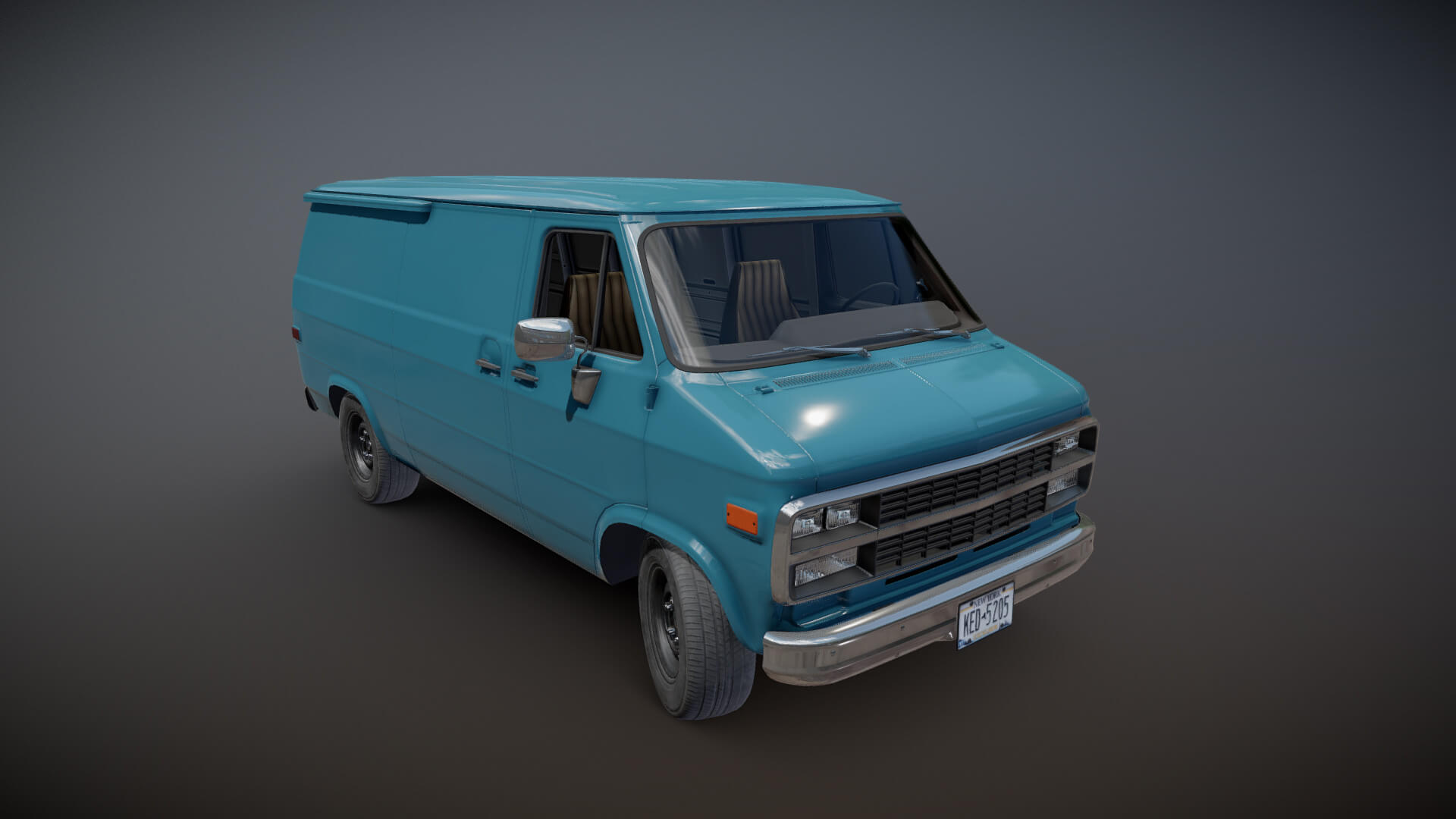 Commercial Van - 3D Model by Veaceslav Condraciuc
