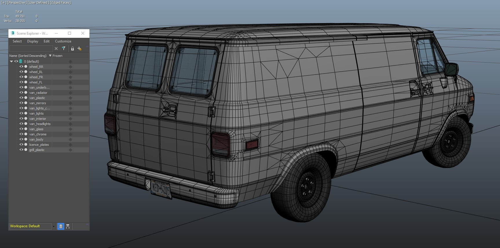 Commercial Van - 3D Model by Veaceslav Condraciuc