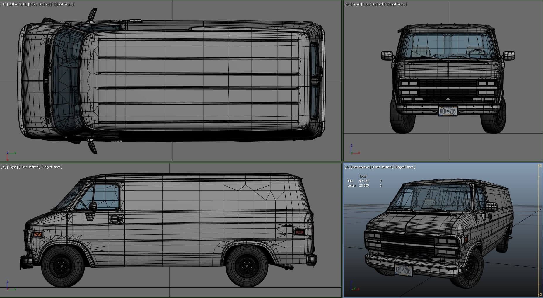 Commercial Van - 3D Model by Veaceslav Condraciuc