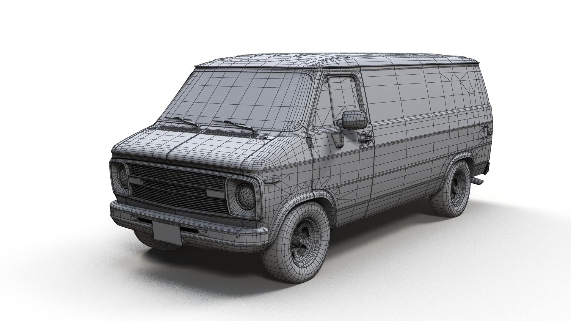 Custom American Van - 3D Model by Veaceslav Condraciuc