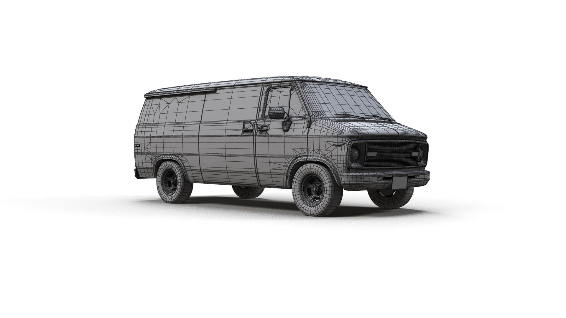 Custom American Van - 3D Model by Veaceslav Condraciuc