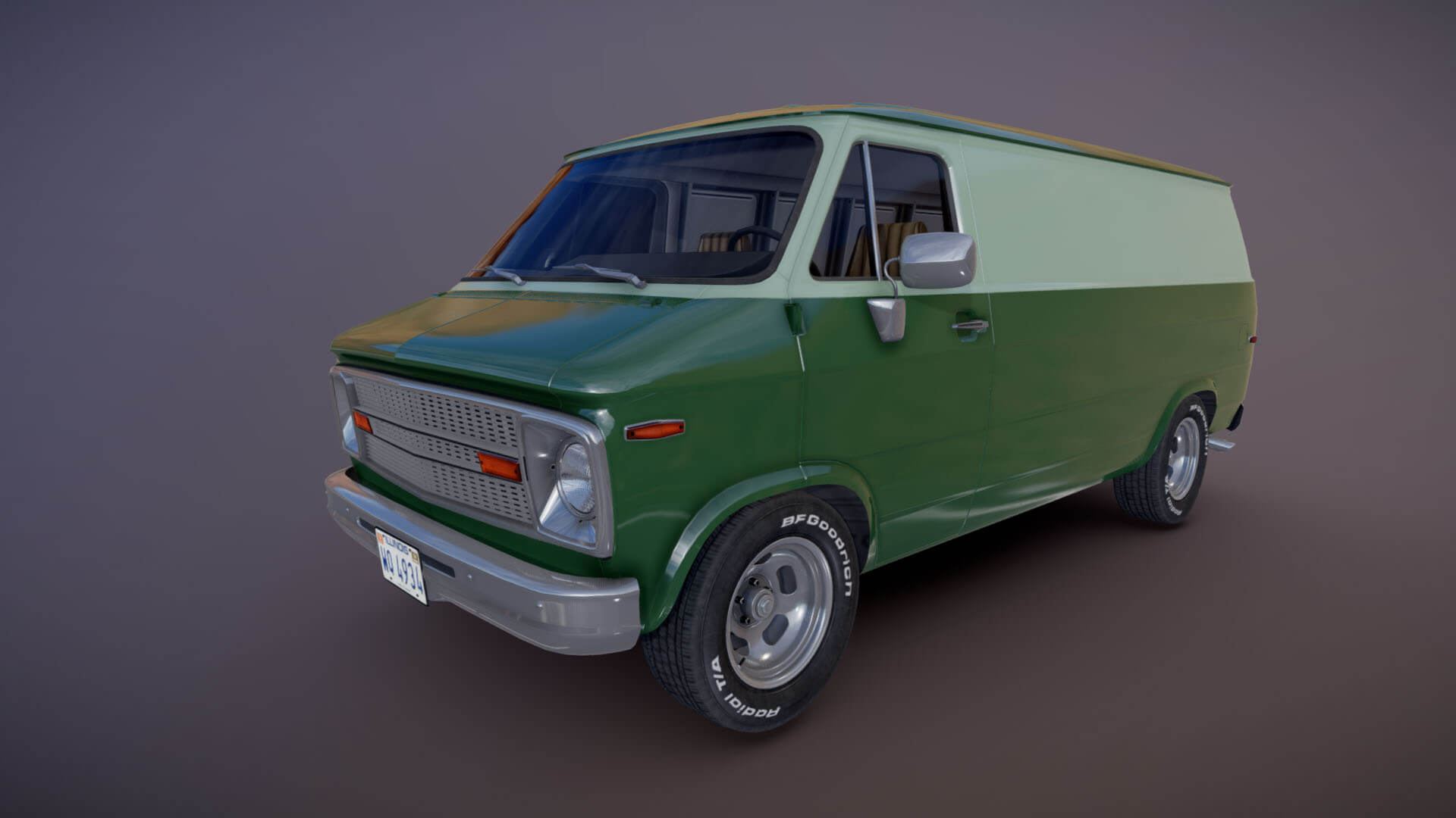 Custom American Van - 3D Model by Veaceslav Condraciuc