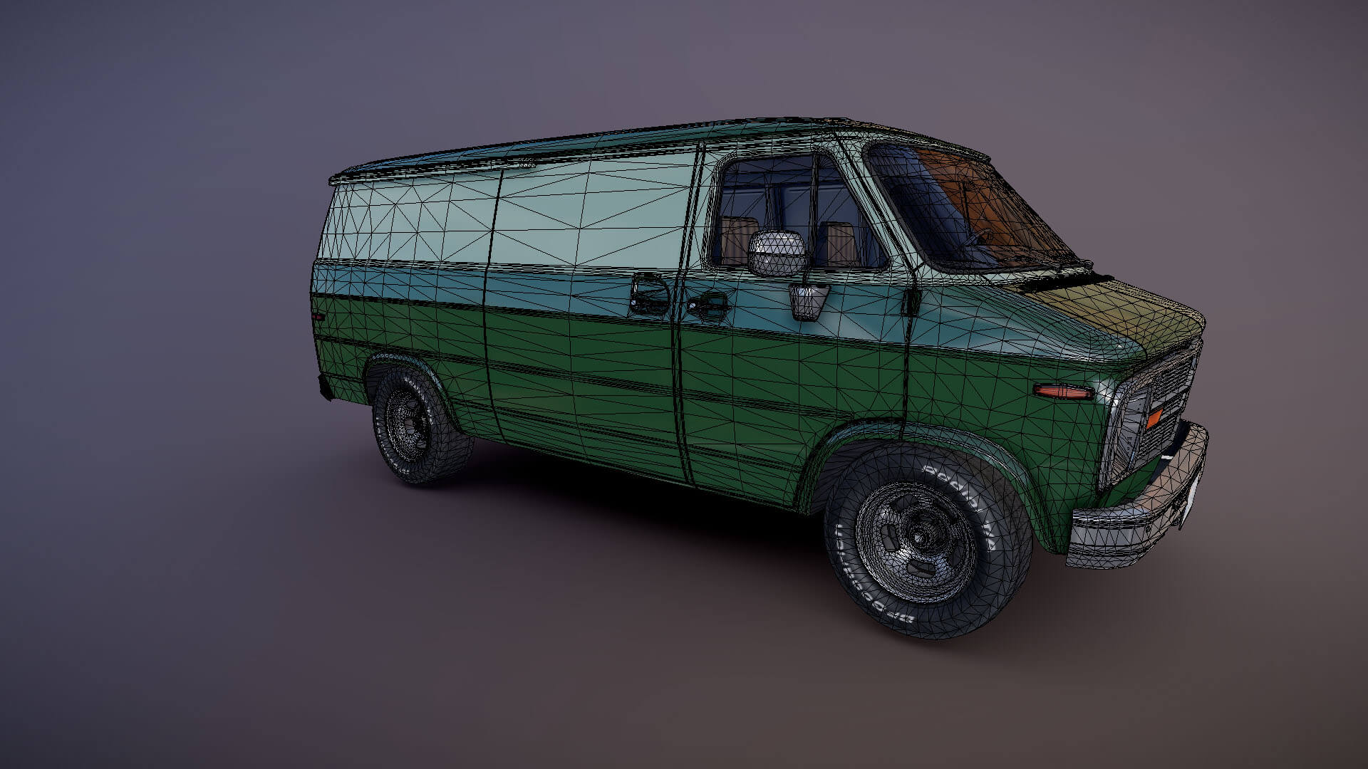 Custom American Van - 3D Model by Veaceslav Condraciuc